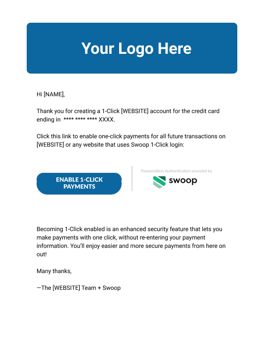 Credit Card Email - Doorbell allows customers to access their accounts ...